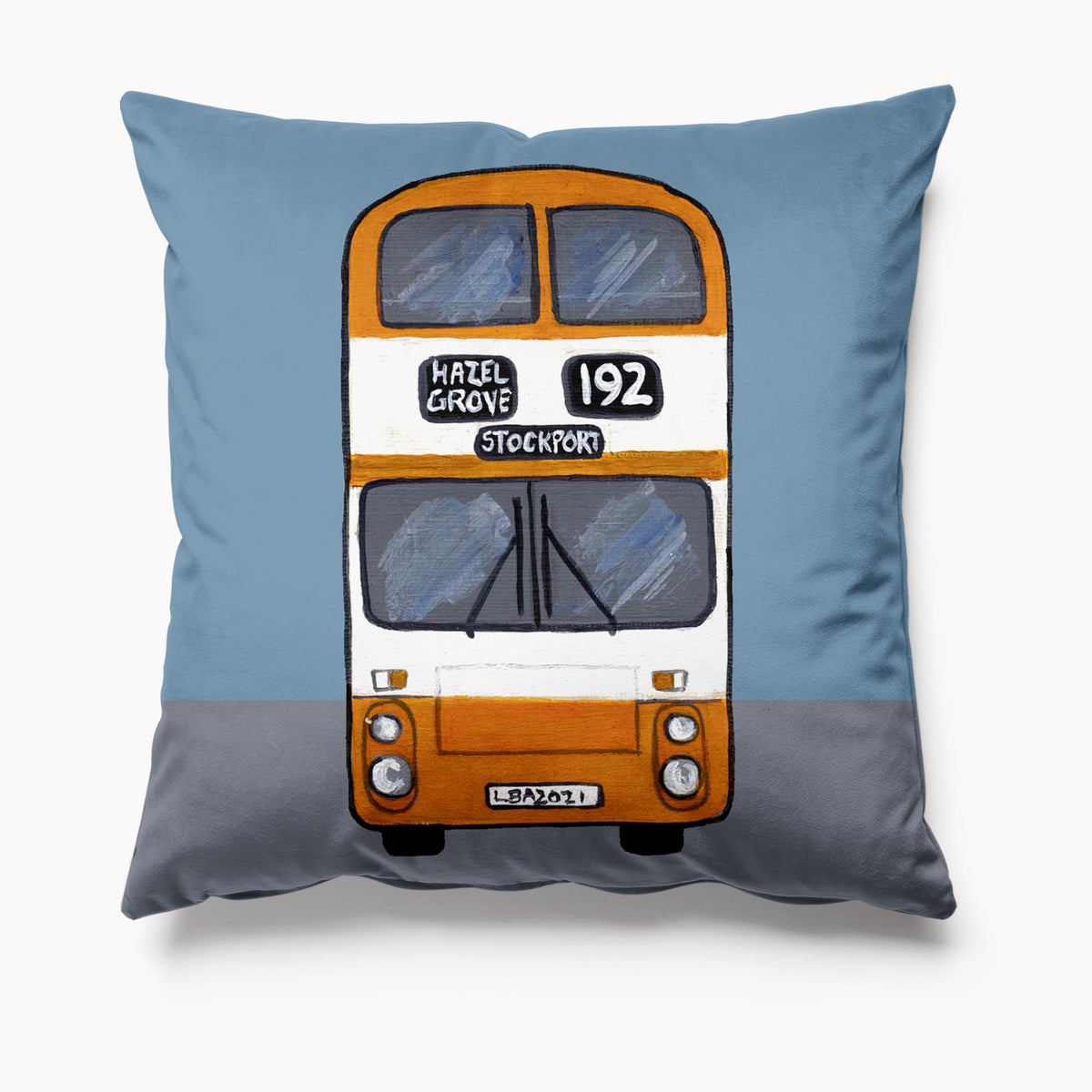 Cushion - Retro Bus white – Lucy Burgess Art